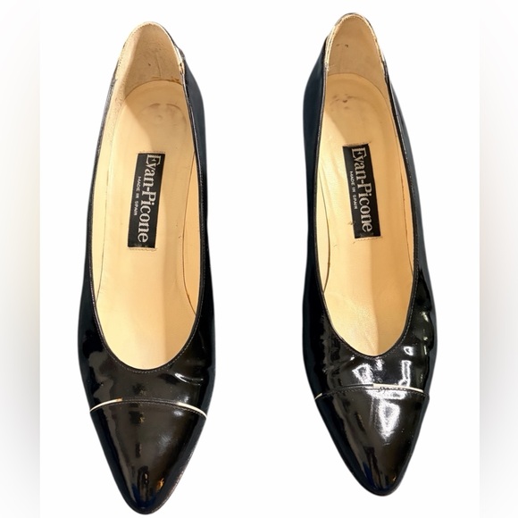 Evan Picone | Shoes | Vintage Evan Picone Black And White Patent ...